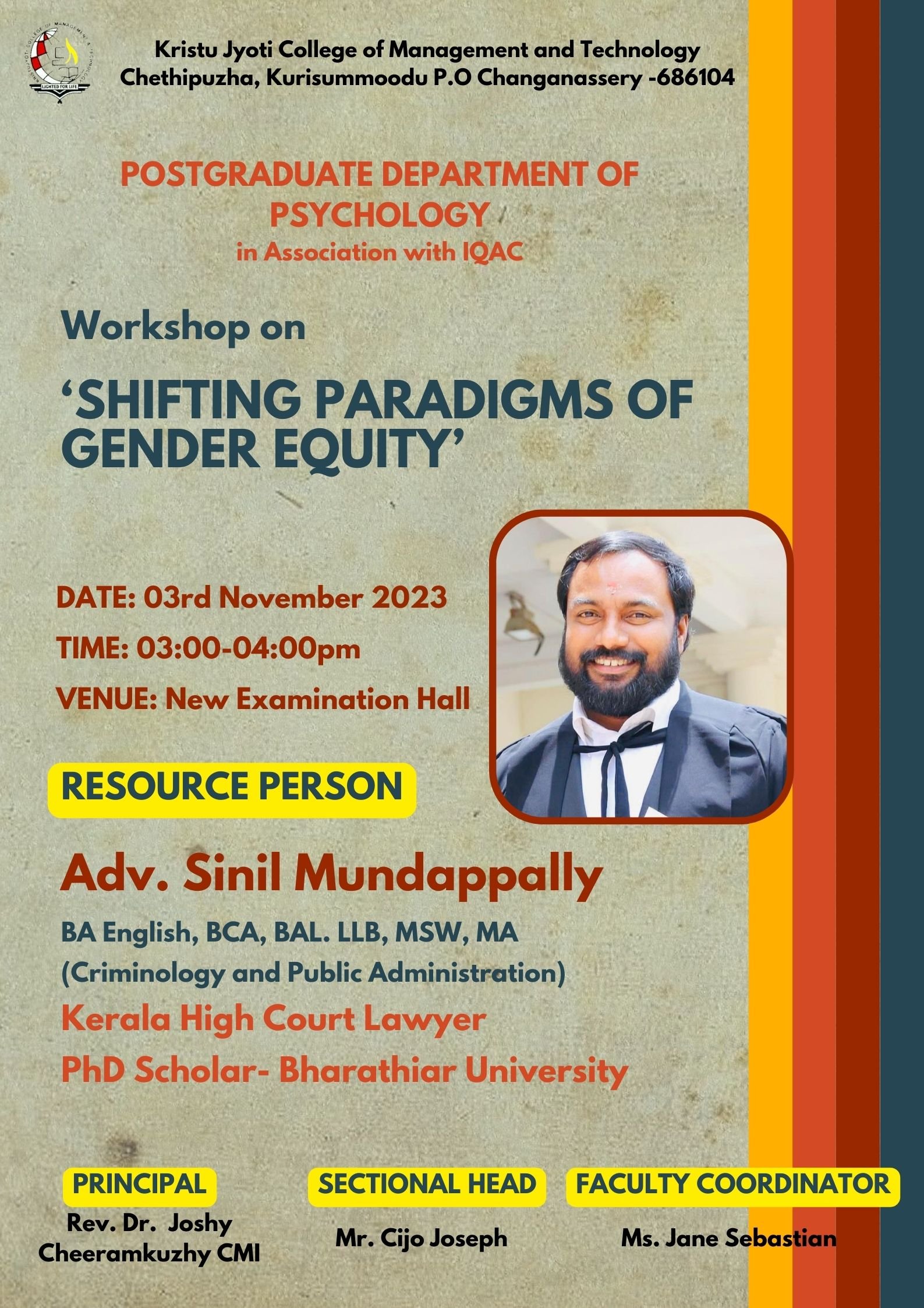 GENDER EQUITY PROGRAMME - Kristu Jyoti College of Management ...